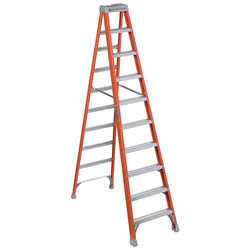 LOUISVILLE FS1510 10FOOT TYPE 1A 300LB RATED FIBERGLASS STEP LADDER ...