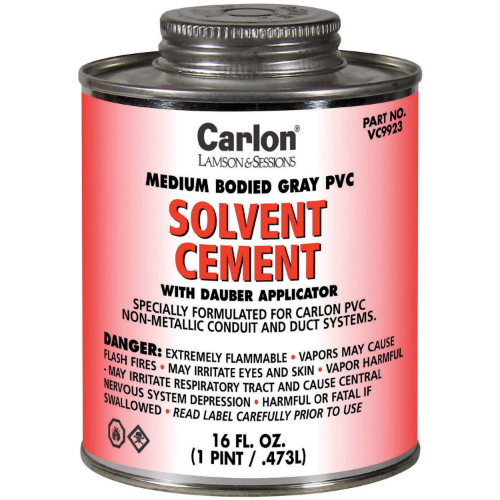 PVC Medium-Bodied Gray Cement, 1-Quart | OneSource Distributors