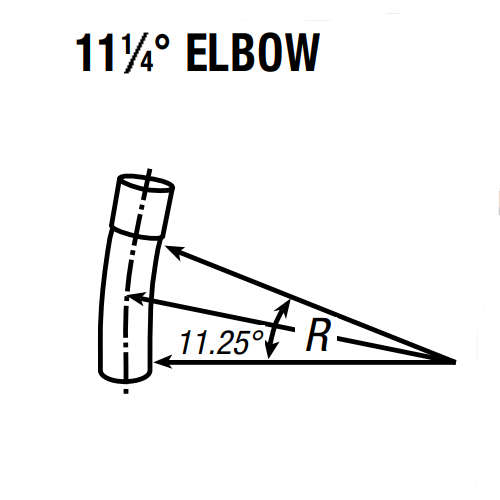 4" PVC Conduit 15deg Elbow, Schedule 40, Plain End | Viking Electric