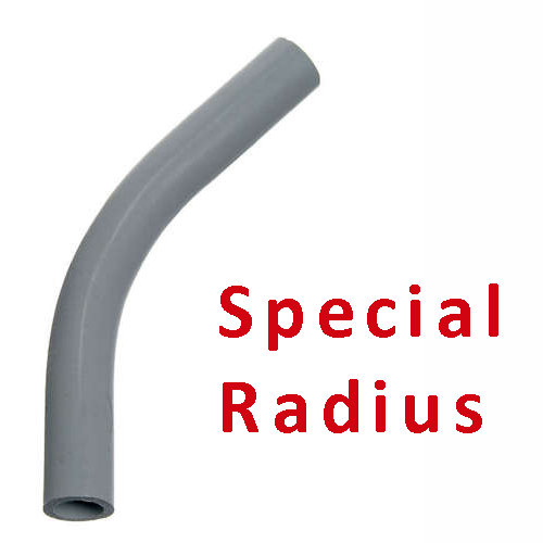 4" PVC Conduit 30deg Elbow, 16" Radius, Schedule 40, Plain End ...