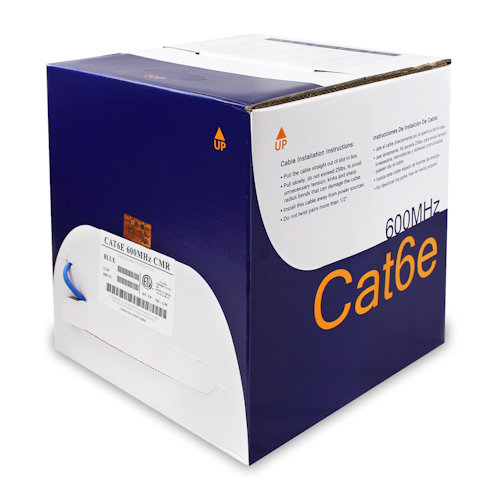 Wavenet 6E04URBL3N 23/4pr Cat6E 600MHz UTP Riser (CMR) Data Cable, Blue ...