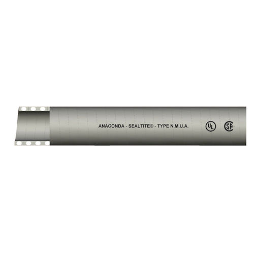 3/4" Type-NMUA Gray Flexible Liquidtight Conduit, Non-Metallic Core ...