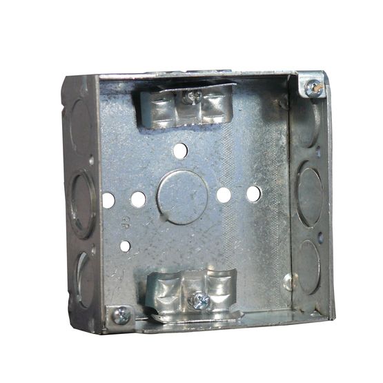 Appleton 4SEK 4" Square Outlet/Switch Box, 1-1/2" Deep, 21cu.in, 1/2 ...