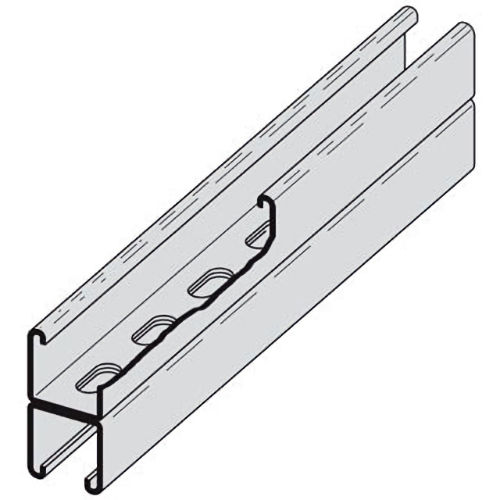 1-5/8" x 1-5/8" Slotted Back-to-Back Strut, 12ga, Pre-Galvanized, 10ft ...