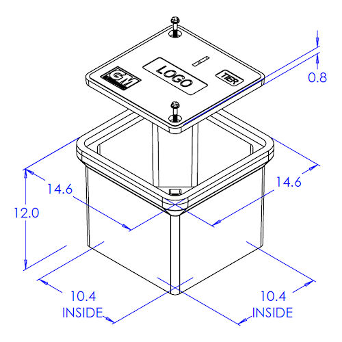 Glasmaster AP121212P15H-CAV 12x12x12 Polymer Concrete Underground ...