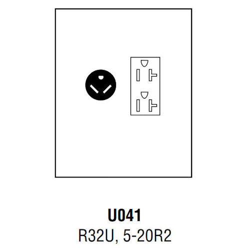 Midwest U041 Unmetered Power Outlet, 30A 120/240V, Surface Mount, R32U ...