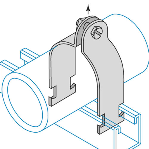 PUPCO RIG-1-1/2-SS4 1-1/2" Pipe Strut Strap, 304 Stainless Steel ...