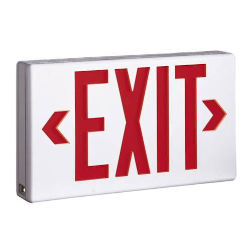 Sure-Lites LPX70RWH LED Polycarbonate Exit Sign w/ Nickel Cadmium ...