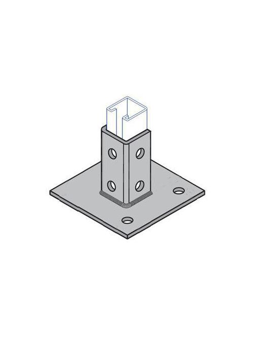 Haydon Strut Corp B620-SQ Electrogalvanized Single Channel Square Post ...