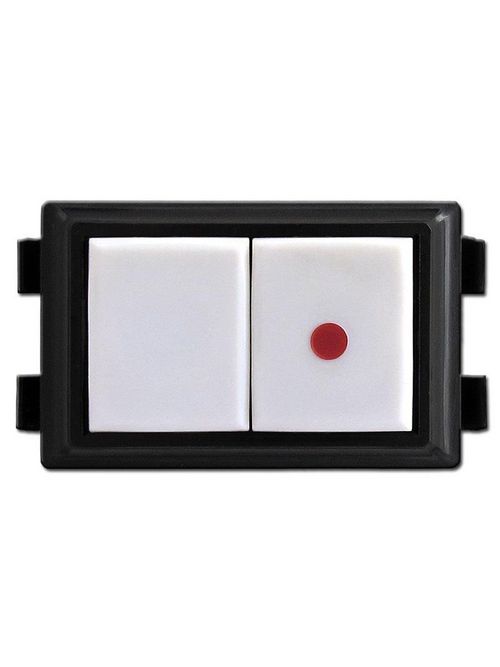 GE RS2-32P Ivory/Red Dot 2-Button Pilot Light Momentary Switch ...