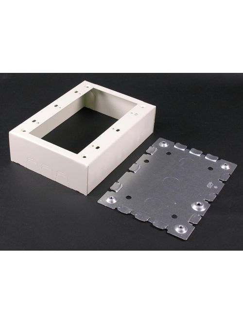 Wiremold V5748-3 4-5/8 x 6-1/2 x 1-3/4 Inch Ivory Steel 1-Channel ...