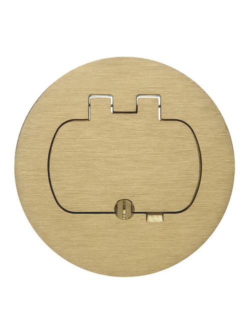 Carlon E97BR Duplex/GFCI Brass Floor Box Cover | Cooper Electric