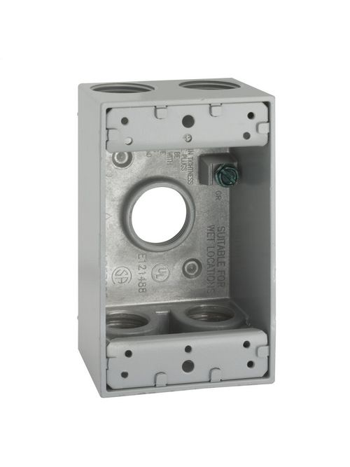 Raco 5331-0 Single Gang Weatherproof Box, (5) 3/4" Outlets | Cooper ...
