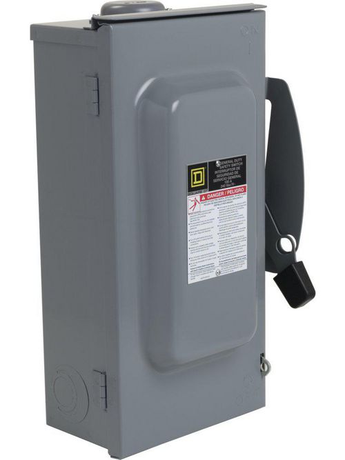 Square D DU323RB 240 Volt 100 Amp 3-Pole NEMA 3R Non-Fusible General ...
