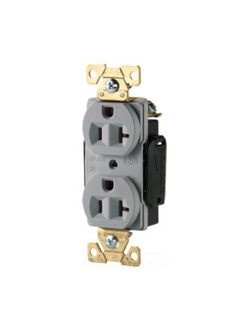Arrow Hart Wiring AH5362GY 20 Amp 125 VAC 2-Pole 3-Wire NEMA 5-20R Gray ...