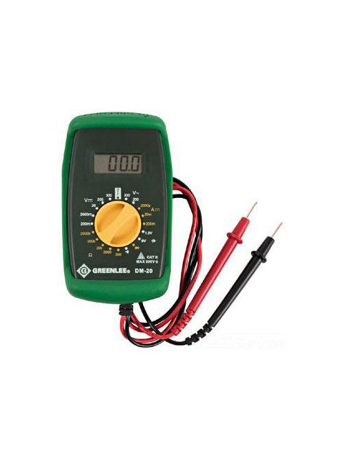 Greenlee DM-20 300 VAC/VDC 3-1/2-Digit LCD Automatic Digital Multimeter ...