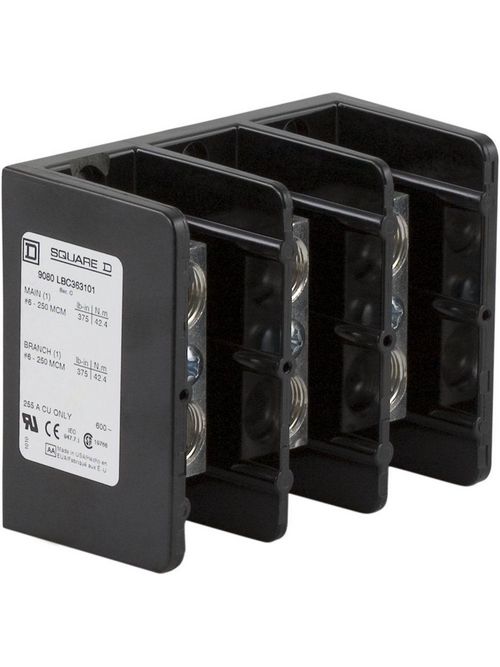 Square D 9080LBC363101 255 Amp 600 Volt 6 AWG to 250 MCM Primary ...
