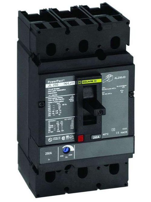 Square D LGA36400U31X 3-Pole 400 Amp 600 Volt Electronic Trip Molded ...