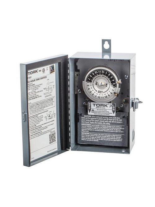 Tork 1101-O 120 VAC 60 Hz 40 Amp NEMA 3 24 Hour Metal SPST ...