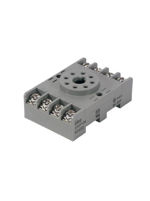 IDEC Corporation SR2P-06 2-Pole 8-Pin Screw Terminal Din Rail Mount ...