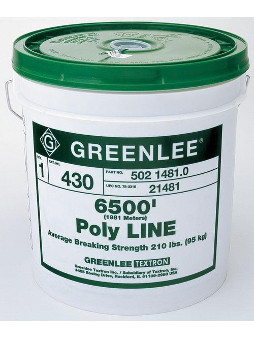Greenlee 430 6500ft 210lb Green Tracer Polyfiber Spiral Wrap Fishing ...