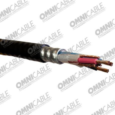 Omni Cable X21003 600V 10/3 CCW UL Type MC-HL w/ Ground, Aluminum Armor ...