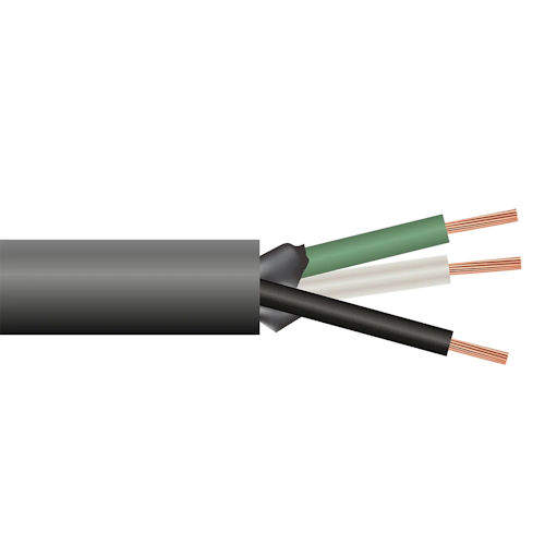 STOW 14/3 (Black/White/Green) Flexible Power Cord, Stranded Copper ...